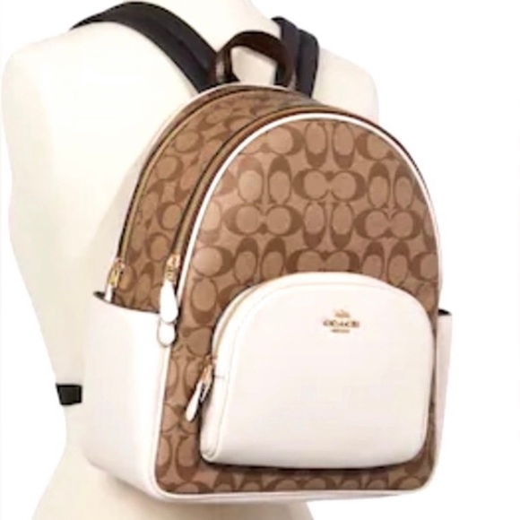 Coach | Bags | Coach Court Backpack In Signature Canvas | Poshmark
